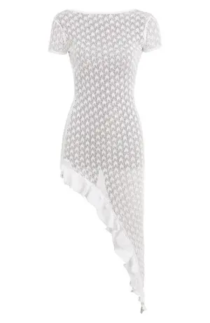 MISTRESS ROCKS Pointelle Open Back Cocktail Dress