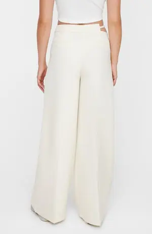 Nasty Gal Cutout Waist Wide Leg Trousers