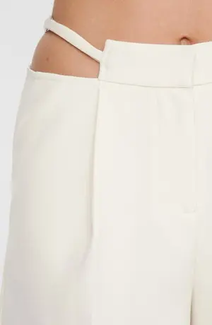 Nasty Gal Cutout Waist Wide Leg Trousers