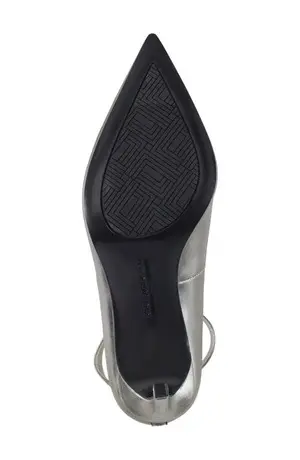 Karl Lagerfeld Paris Sury Ankle Strap Pumps - Pewter