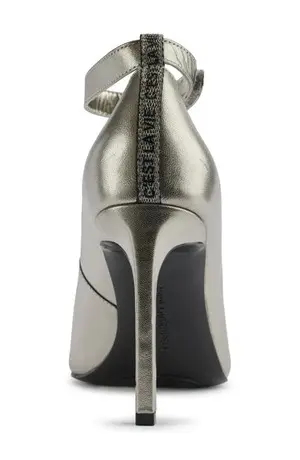 Karl Lagerfeld Paris Sury Ankle Strap Pumps - Pewter