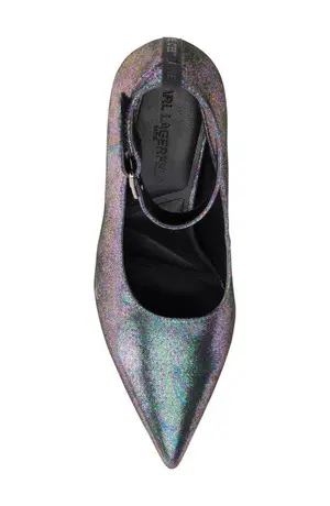 Karl Lagerfeld Paris Sury Ankle Strap Pump - Purple Multi