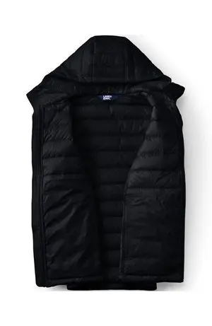 LANDS' END Wanderweight Ultralight Packable Hooded Down Jacket - Black