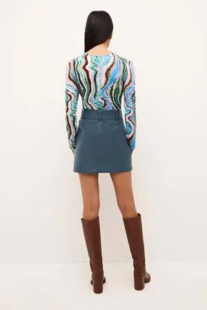 MARIE OLIVER Vallie Skirt - Space Blue