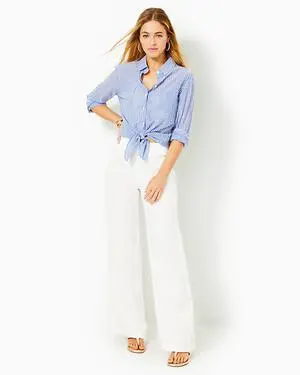 Lilly Pulitzer® 31' Deri Linen Palazzo Pant