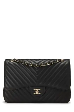 Chanel Chevron Lambskin Double Flap