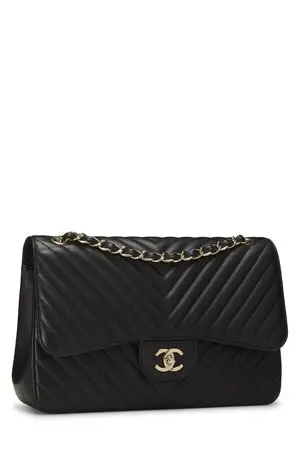 Chanel Chevron Lambskin Double Flap