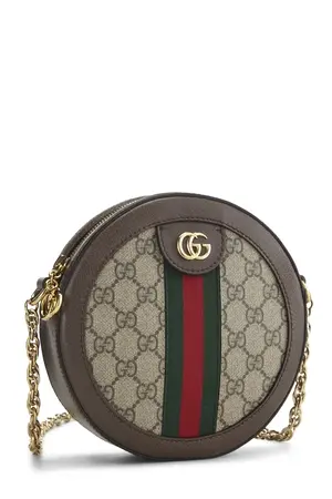 Gucci Gg Supreme Ophidia Round Shoulder Bag