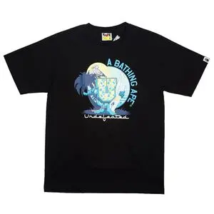 A BATHING APE X Undefeated Surfer Tee Shirt - Black
