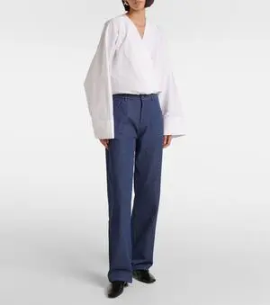 Tove Axel Cotton-blend Straight Pants