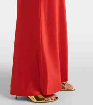 THE SEI Silk Maxi Skirt - Red