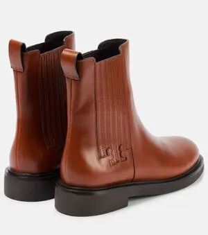 Tory Burch T Monogram Leather Chelsea Boots