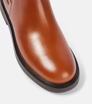Tory Burch T Monogram Leather Chelsea Boots