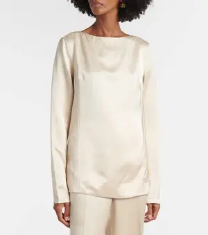 TOTEME Satin Top - Beige