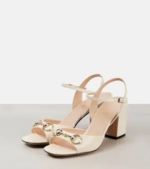 Gucci Horsebit Leather Sandals - White