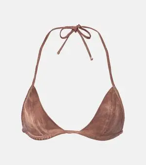 Rick Owens Denim Bra Top - Brown
