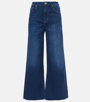 Citizens Of Humanity Lyra Cropped High-rise Wide-leg Jeans - Blue