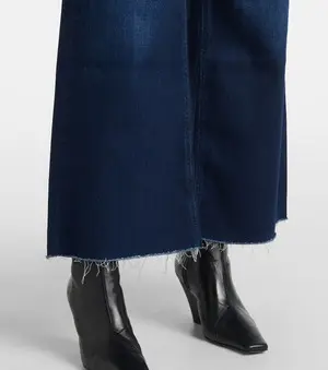 Citizens Of Humanity Lyra Cropped High-rise Wide-leg Jeans - Blue