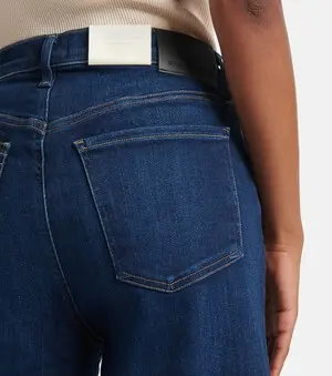 Citizens Of Humanity Lyra Cropped High-rise Wide-leg Jeans - Blue