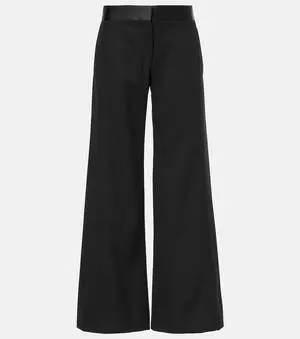 Victoria Beckham Side Panel Wide-leg Trousers - Black