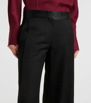 Victoria Beckham Side Panel Wide-leg Trousers