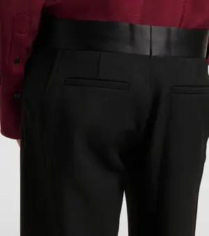 Victoria Beckham Side Panel Wide-leg Trousers