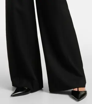 Victoria Beckham Side Panel Wide-leg Trousers