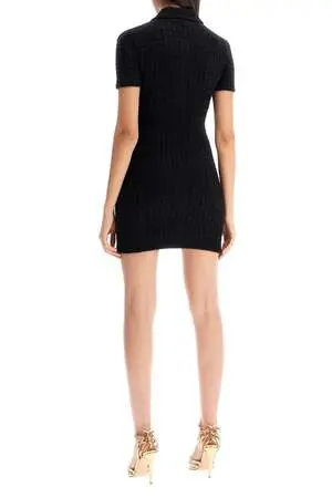 Self-Portrait Boucl Knit Mini Dress In Black - 15% Off | Editorialist