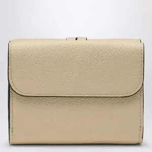 Chloé Alphabet Small Trifold Beige Wallet