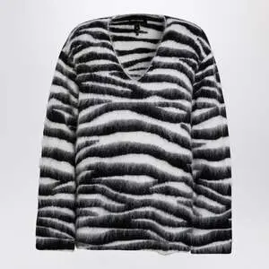 Marc Jacobs Zebra Patterned Jumper - Black