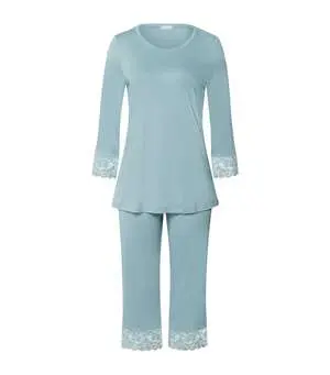 Hanro Cotton Moments Pyjama Set Blue