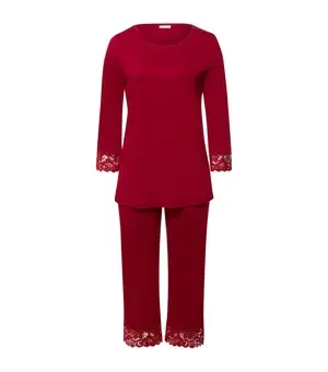 Hanro Cotton Moments Pyjama Set Red