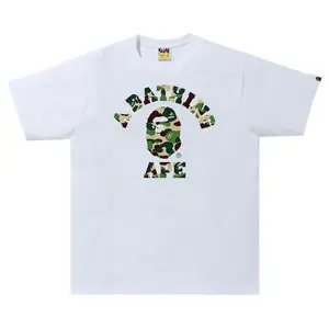 A BATHING APE Abc Camo College Tee - White