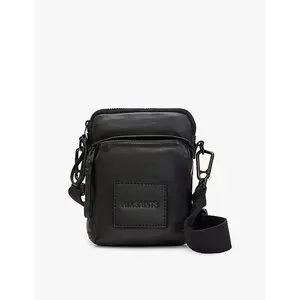ALLSAINTS Logo-debossed Leather Pouch - Black