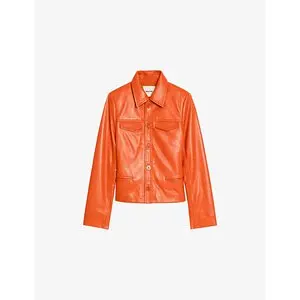 Zadig&Voltaire Liam Leather Jacket - Tangerine