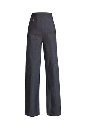 JENDUE Chaby Wide-leg Pants - Deep Blue