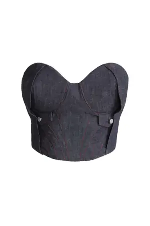 JENDUE Chaby Strapless Corset Crop Top