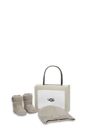 UGG Skyler Bootie & Beanie Set - Grey