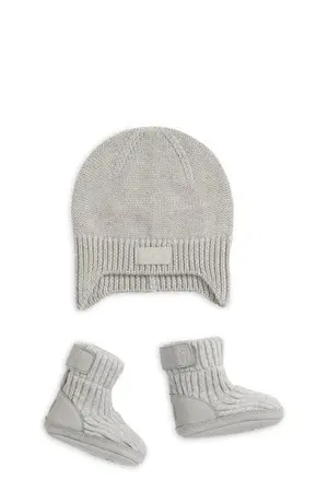 UGG Skyler Bootie & Beanie Set - Grey