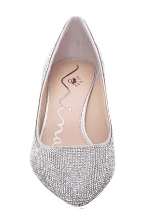 Nina Pointed Toe Pump - True Silver