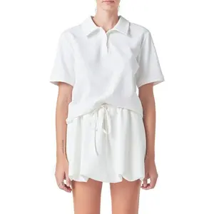 GREY LAB Cotton Piqué Polo - White