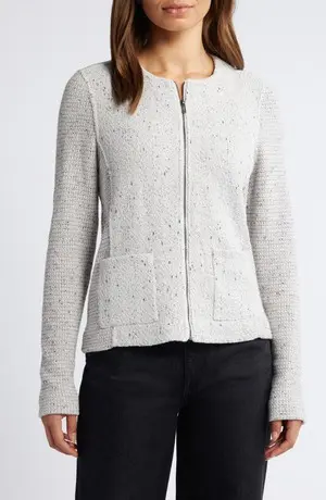 NIC+ZOE Zip-up Knit Jacket
