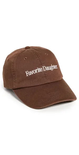 FAVORITE DAUGHTER Favorite Daughter Classic Logo Baseball Cap Brown/white