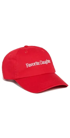 FAVORITE DAUGHTER Classic Logo Baseball Cap - Red/white
