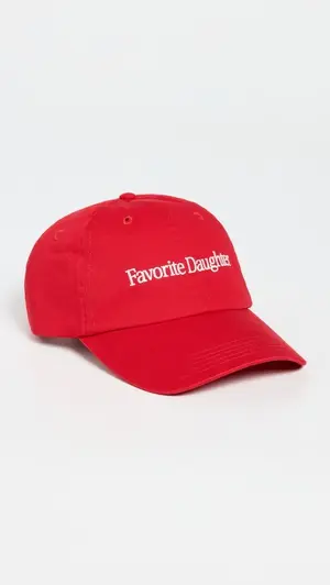 FAVORITE DAUGHTER Classic Logo Baseball Cap - Red/white