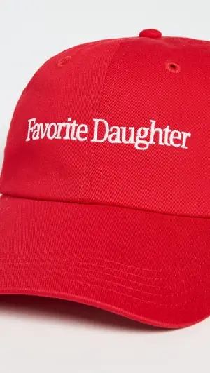 FAVORITE DAUGHTER Classic Logo Baseball Cap - Red/white