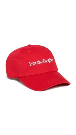 FAVORITE DAUGHTER Classic Logo Baseball Cap - Red/white