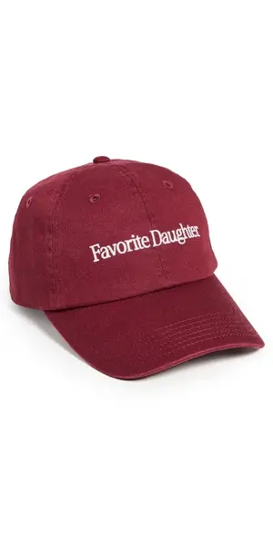 FAVORITE DAUGHTER Favorite Daughter Classic Logo Baseball Cap Sangria Nights/white