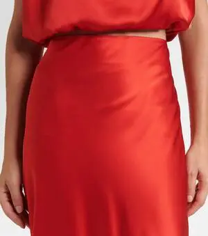 THE SEI Silk Satin Maxi Skirt