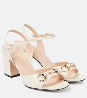 Gucci Gucci Horsebit Leather Sandals White